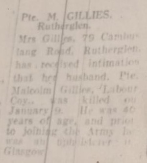 Malcolm Gillies – Lesley Gaffey's Family Tree